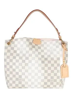 LOUIS VUITTON Damier Azur Canvas Graceful Pm Shoulder Bag - Beige