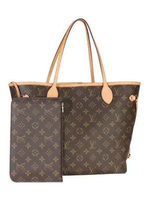 LOUIS VUITTON Monogram Canvas Neverfull Mm Tote Bag - Brown