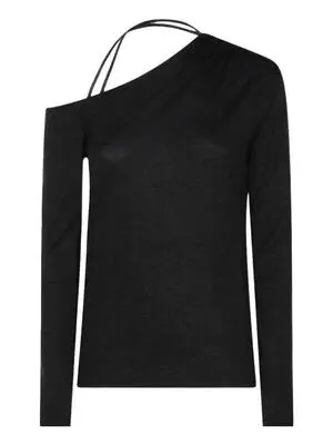 BRUNELLO CUCINELLI Brunello Cucinelli One-Shoulder Long-Sleeve Knit Jumper