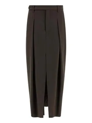 BRUNELLO CUCINELLI Brunello Cucinelli Curved Front-Split Midi Skirt