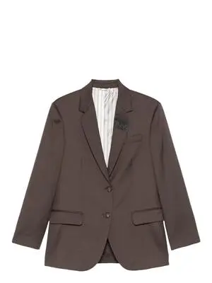 Brunello Cucinelli Single-breasted Blazer - Brown