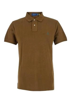 Polo Ralph Lauren Logo Embroidered Short-sleeved Polo Shirt - Brown