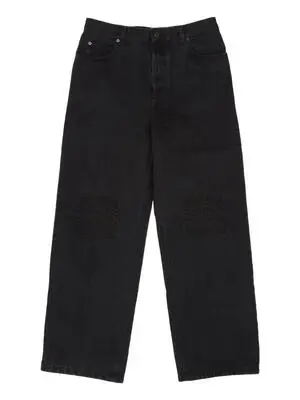 Loewe Anagram Embroidered Jeans - Black