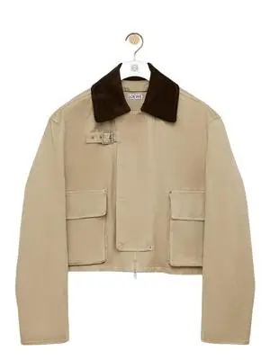 Loewe Buckled Cropped Jacket - Light Brown