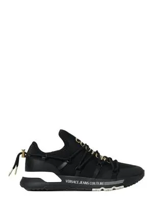 Versace Logo Printed Low-top Sneakers - Black