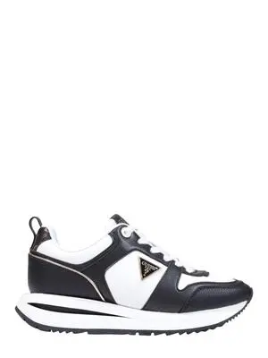 Guess Lace-up Round Toe Sneakers - White