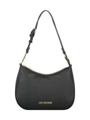 Moschino Love Curved Zip Shoulder Bag - Black