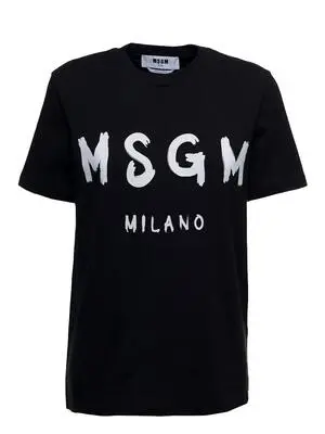 MSGM Open Necked Shirt - Black