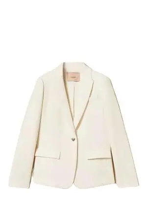 TWINSET Logo Blazer - Nacres