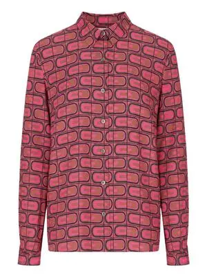 LAURA URBINATI Printed Long-sleeved Shirt - Red