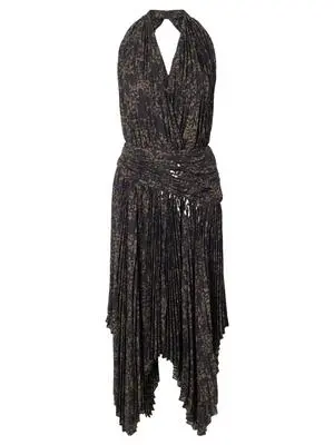 Proenza Schouler Proenza Schouler Dark Floral Halter Midi Dress Black