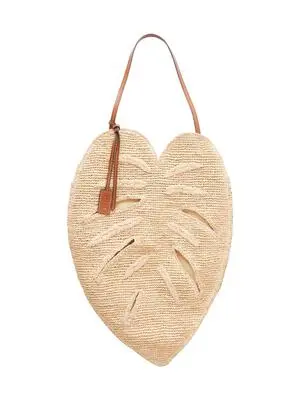 Staud Heart-shaped Straw Bag - No