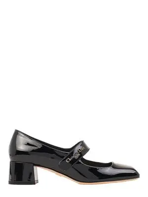 Dior Patent Leather Square-toe Mary Jane High Heels - Black