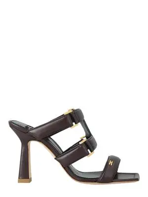 ELISABETTA FRANCHI Elisabetta Franchi Square-Toe High-Heeled Sandals With Buckle Detailing