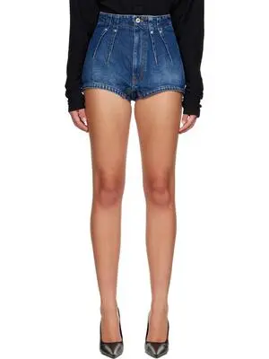 MUGLER Denim Tailored Shorts - Black