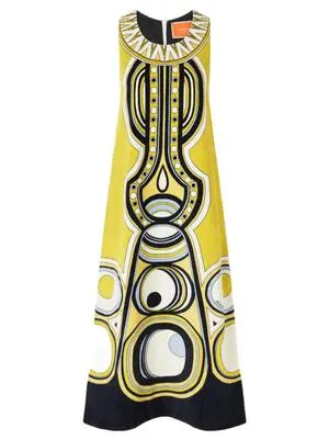 La DoubleJ Sleeveless Printed Maxi Dress - Yellow