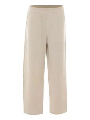 Brunello Cucinelli High-waisted Elasticated Athletic Pants - White