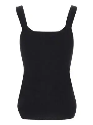 KAOS Icona Sleeveless Knitted Top - Black