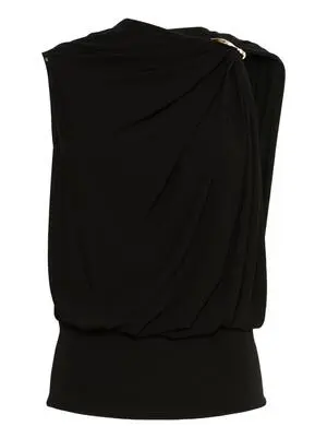 Sportmax Lacuna Ring-embellishment Top - Black