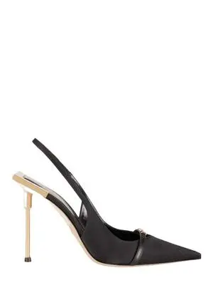 ELISABETTA FRANCHI Elisabetta Franchi Pointed-Toe High-Heeled Sandals With Gold Detailing