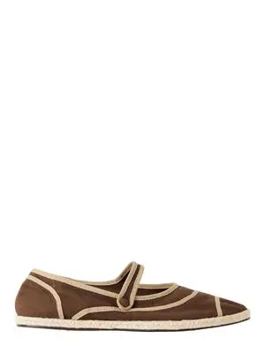 Staud Staud Canvas Pointed Mary Jane Flats No