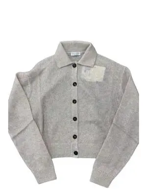 BRUNELLO CUCINELLI Brunello Cucinelli Long Sleeve Collared Knitwear With Button Closure
