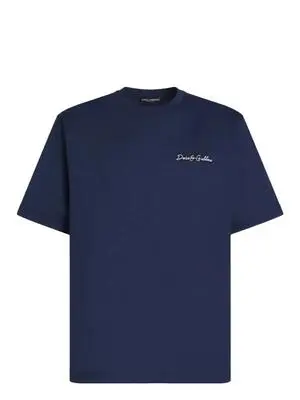Dolce & Gabbana Logo Cotton T-shirt - Blue