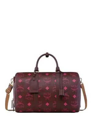 Mcm Ottomar Weekender Bag In Maxi Visetos - Red