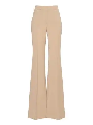 Sportmax Tailored Flare Trousers With Belt Loops - Nude