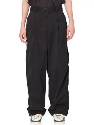 Kolor Pleated Casual Trousers With Belt Loops - Black
