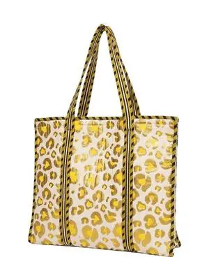 CYC Leopard Print Quilted Tote - Gold
