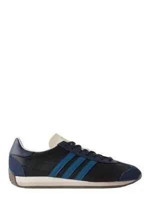ADIDAS Adidas Country Suedetrimmed Leather Sneakers