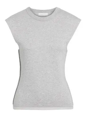 Rabanne Cotton-jersey Top - Stone