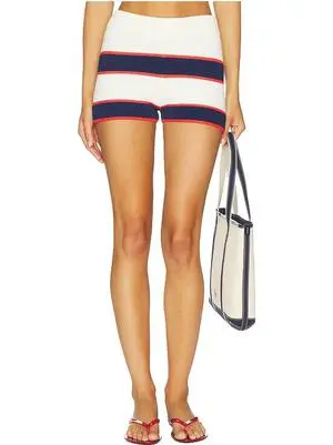 SEROYA Kel Knit Hot Short - Eggshell Stripe