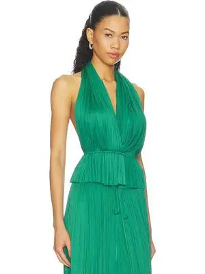 Hanne Bloch Silk Tulle Top - Green