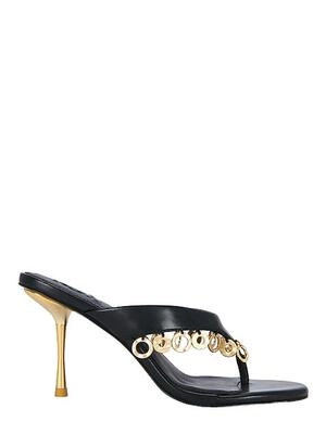 Cult Gaia Stella Embellished Stiletto Heeled Sandals - Black