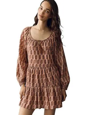 Paige Boardwalk Mini Dress - Salmon Multi
