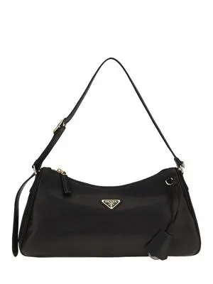 Prada Aimée Leather Shoulder Bag - Black