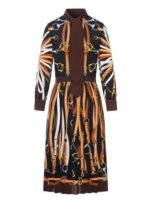 Gucci Printed Silk Chemsier Dress - Brown