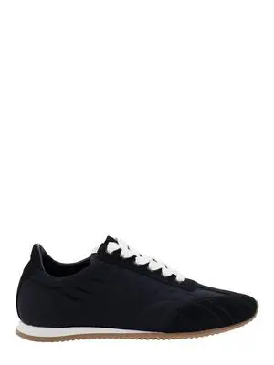 TOTEME Nylon And Suede Sneakers With All-over Stitching - Black