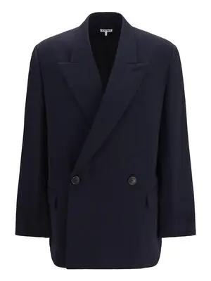 Loewe Wool Blend Double-breasted Jacket - Blue