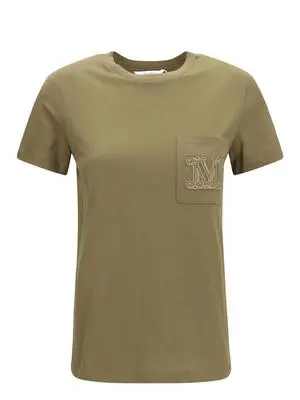 Max Mara Papaia Monogram Cotton T-shirt - Green