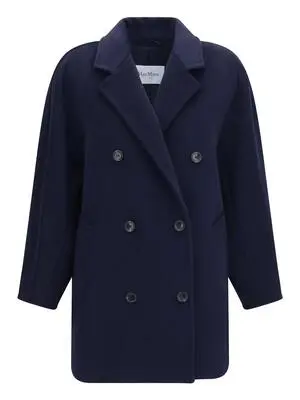 Max Mara Max Mara Rebus Double-Breasted Jacket Blue