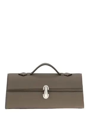 Savette Slim Symmetry Clutch - Brown