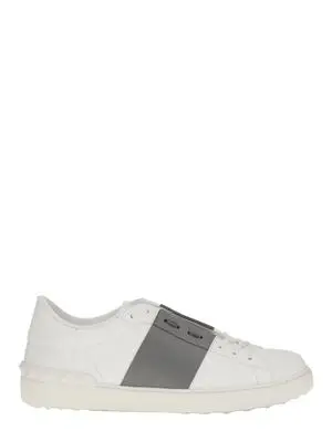 Valentino Garavani Open Sneakers With Studded Heel - Silver