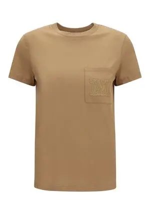 Max Mara Papaia Monogram Cotton T-shirt - Cream