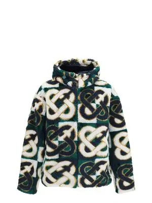Casablanca Monogram Fleece Hooded Jacket - Multicolor