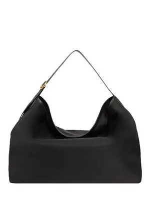 Vince Vivian Medium Nylon Hobo Bag - Black