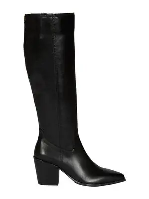 Vince Camuto Pamlia Knee High Boot - Black Leather