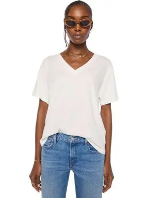 MOTHER The Varsity Rowdy Fluff T-shirt - White